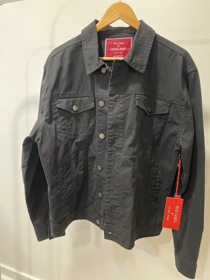 Red Label Black Jean Jacket Button Up Denim By Patrol Men’s Jacket New ...