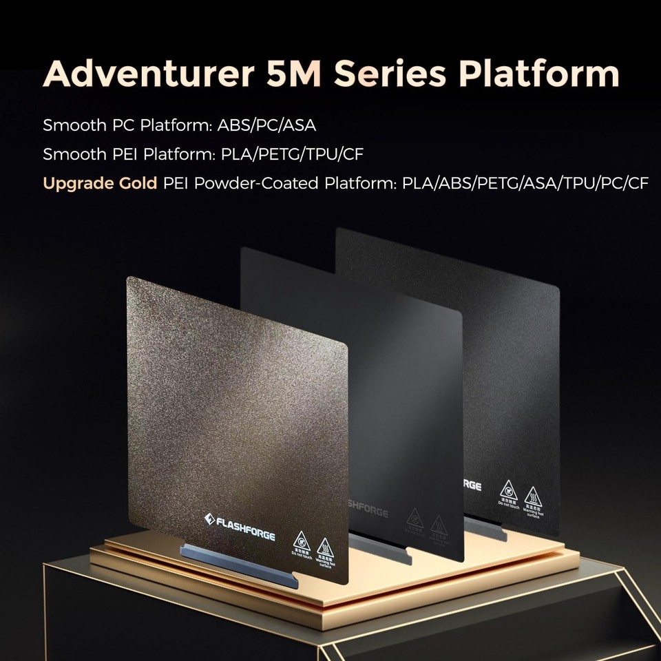 FLASHFORGE Adventurer 5M /Pro /AD5X Upgrade Double Sided PEI Powder ...