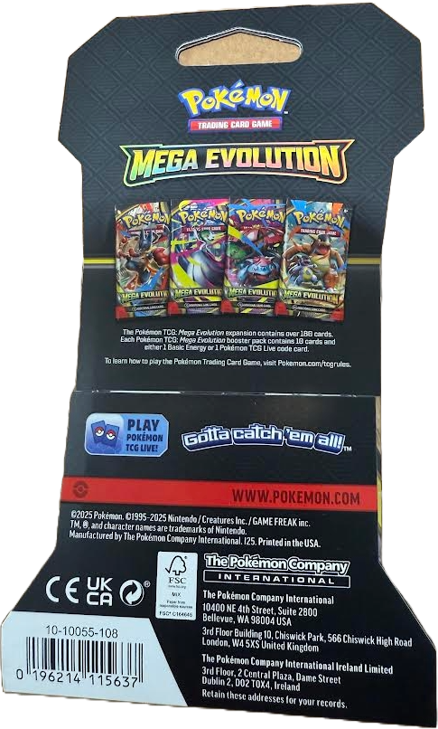 Pokemon Mega Evolution Booster Pack - 10 Cards / Pack - Random Art - SEALED | eBay