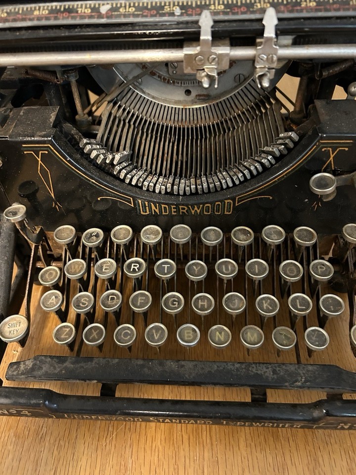 Antique Underwood Metal Standard Typewriter No. 4 Has All Keys | eBay