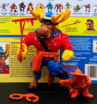 Vintage 1992 Monty Moose Teenage Mutant Ninja Turtles Playmates Profile ...