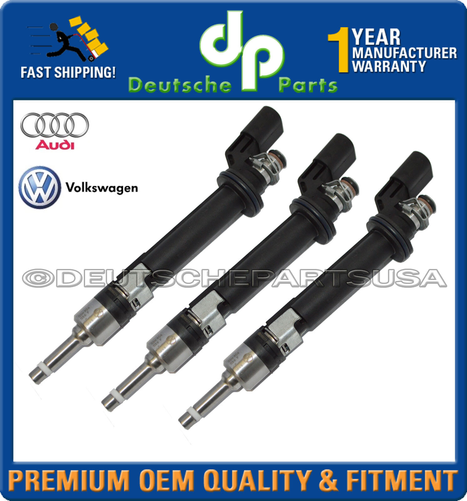 For Audi Q7 VW CC Touareg 3.6 Upper Fuel Injectors Genuine 03H 906 036F ...