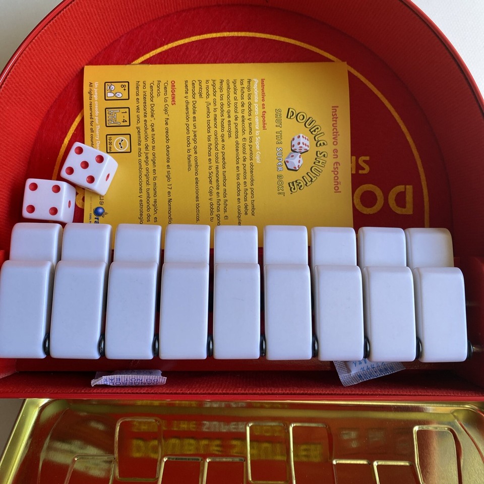 Double Shutter Shut the Super Box! Game Tin Case Complete Game Blue ...