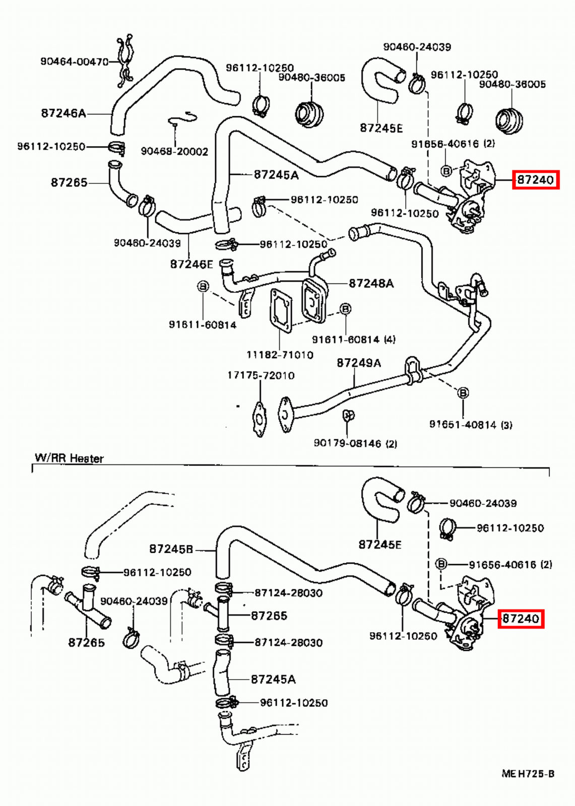 Genuine Hilux YN60 YN58 YN57 3Y 2.0 Petrol 4Y 2.2 Petrol Heater Water ...