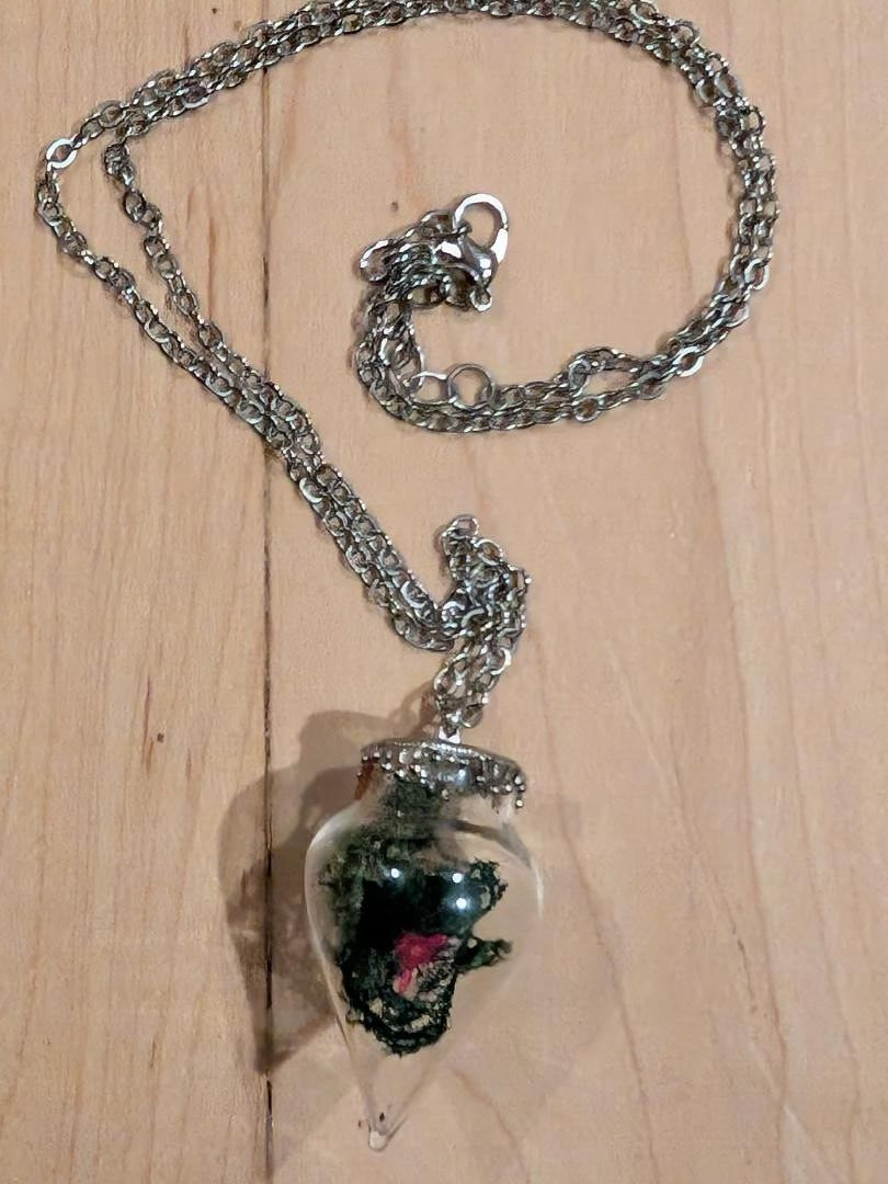 Christmas Ornament Glass Pendant Necklace - Gem