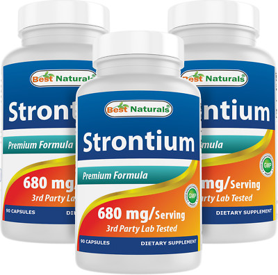 3 Pack Best Naturals Strontium 680mg/Serving 90 Capsules | eBay