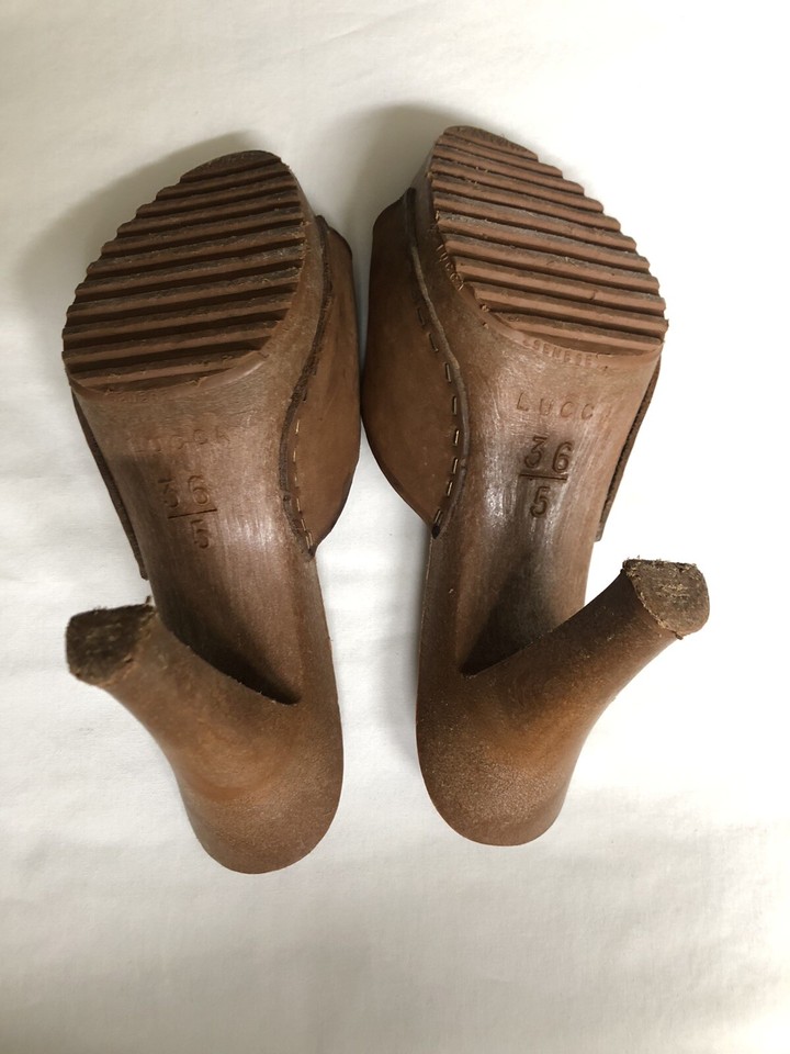 Vintage 1970s-80s Candies Brown High heel Slides Size 5 | eBay