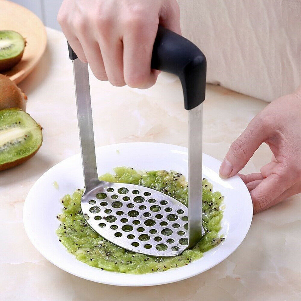 Potato Masher Vegetable Tool Stainless Steel Heat Kitchen Resistant ...
