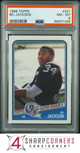 1988 TOPPS #327 BO JACKSON RC SUPER ROOKIE HEISMAN RAIDERS PSA 8 | eBay
