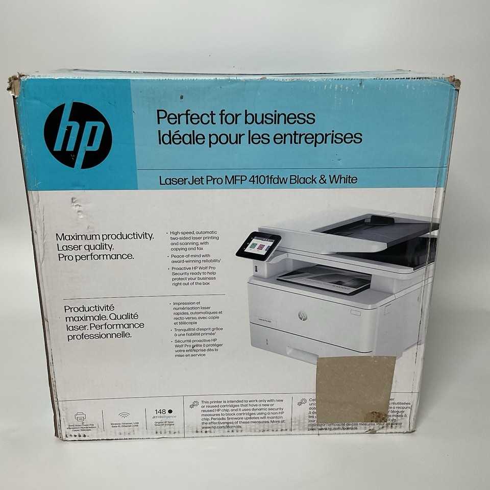 HP LaserJet Pro MFP 4101fdw Laser Printer, Black & White Mobile Pr | eBay