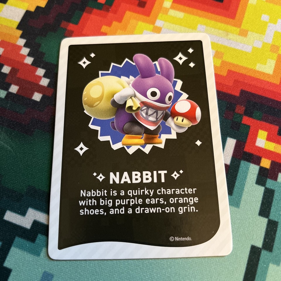 2023 Super Mario Bros Wonder Nabbit Trading Card - Nintendo | eBay