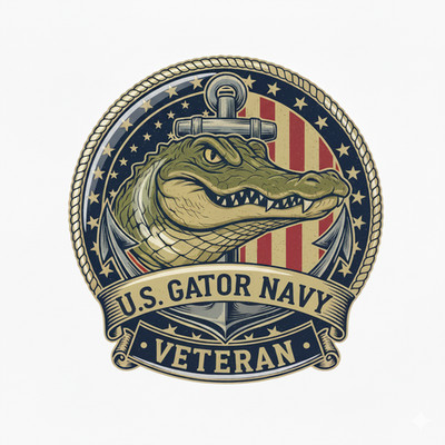 US Gator Navy Veteran Sticker - Best Military Decal - 4" Prior Service ...