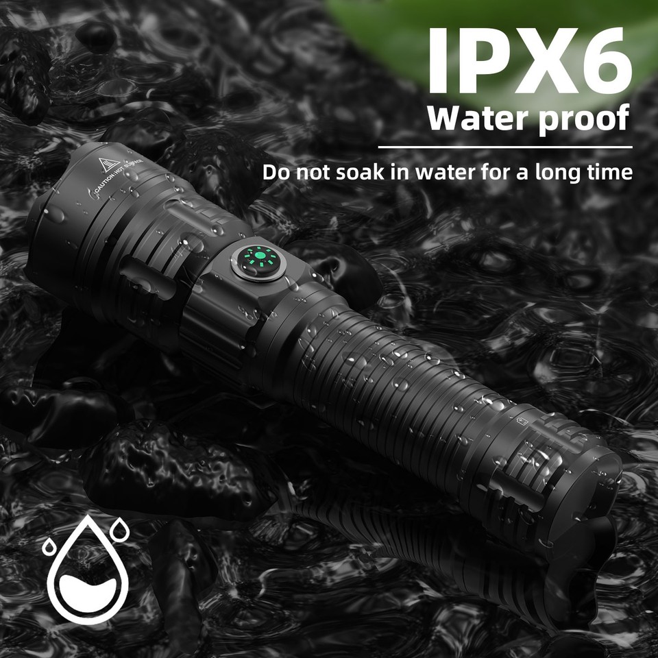 Tactical Gun Flashlight LED Light with Picatinny Rail Mount for Hunting ...