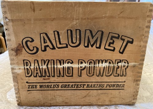 Vintage Calumet Baking Powder General Store Wood Crate Primitive Rustic ...