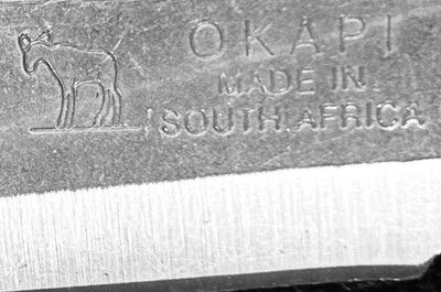 Okapi LOCK RING Knife South Africa Carbon Steel 4in blade | eBay