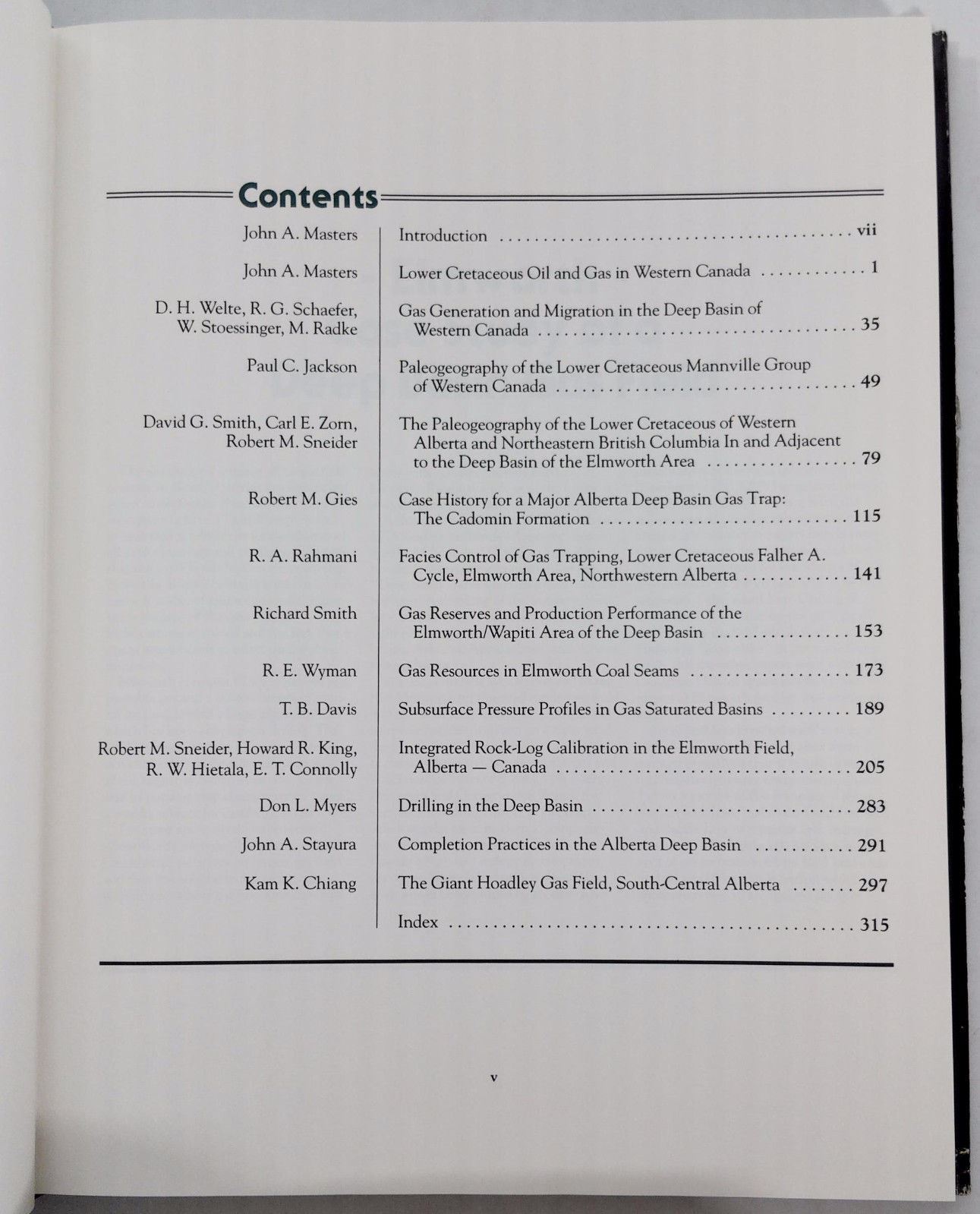 1984 ELMSWORTH CASE STUDY Of A Deep Basin Gas Field John Masters AAPG ...
