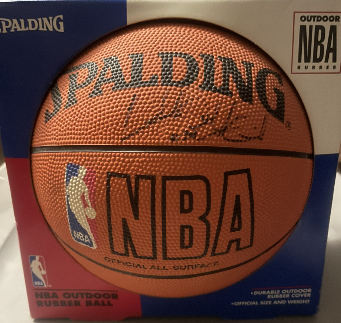 CHARLES OAKLEY NEW YORK KNICKS AUTOGRAPHED OFFICIAL SPALDING BASKETBALL ...