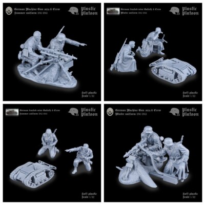 PLASTIC PLATOON German soldiers 4 SETS WW2 toy Soldiers 1:32 | eBay