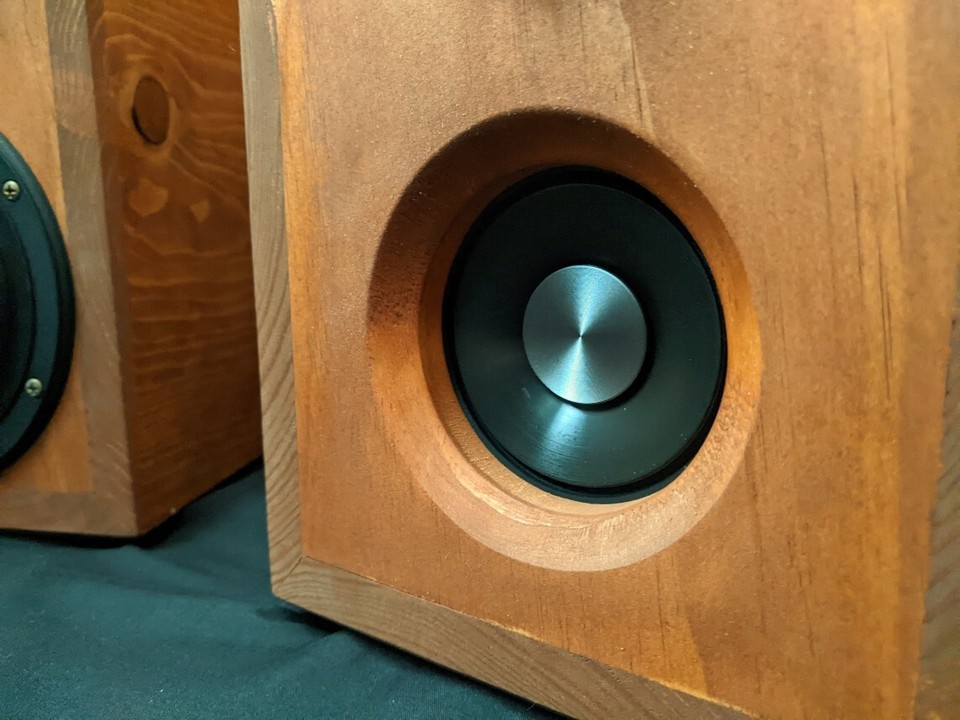 Custom Handmade 2-Way Stereo Speakers - Cherry Finish, Audiophile Sound ...