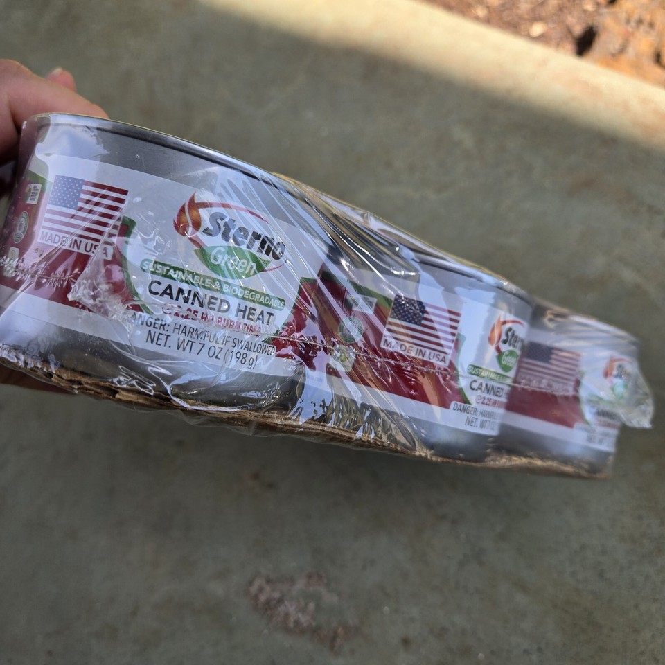 Sterno Green Canned Heat Ethanol Fuel Can - 2.25 Hour Burn Time 12 Cans ...