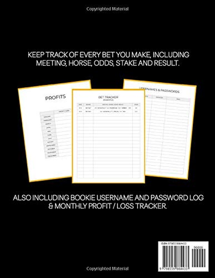 Horse Racing Betting Log Book: Perfect Gift for Horse Racing Lovers ...