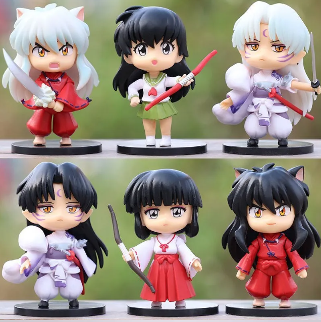 Inu Yasha InuYasha Mini Chibi Sammel Figuren Action Puppen 6 Stk Ca. 10 ...