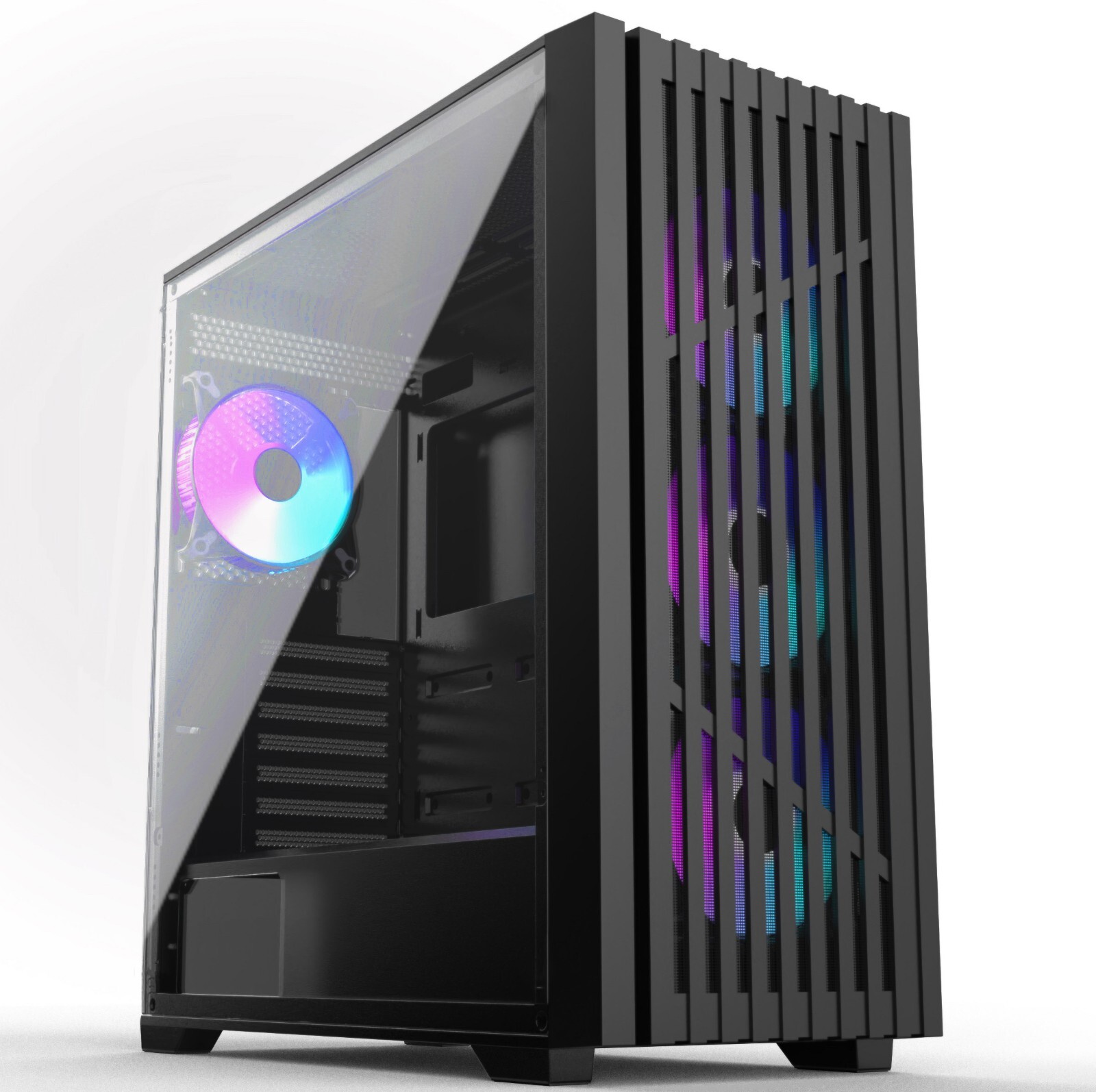 iONZ KZ16 V2 E-ATX PC Computer Mid Tower Gaming Case | Front Vented ...