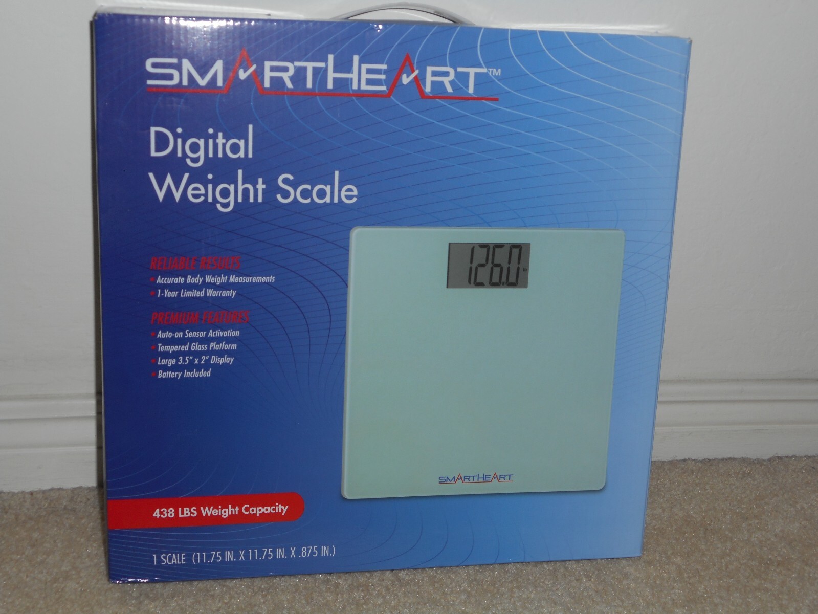 SMARTHEART DIGITAL BODY WEIGHT SCALE 438 LB CAP NIB | eBay
