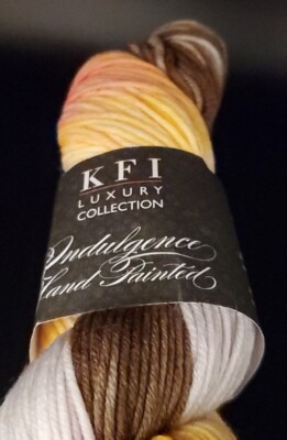 SKEIN/HANK OF KFI INDULGENCE HAND PAINTED YARN - COLOR #18 WHEN IN ROME ...