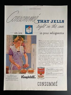 Vintage 1935 Campbell’s Soup Consumme Print Ad | eBay