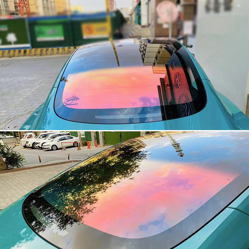 75% Vlt Chameleon Red Car Front Window Tint Film Windshield Sticker 1m ...