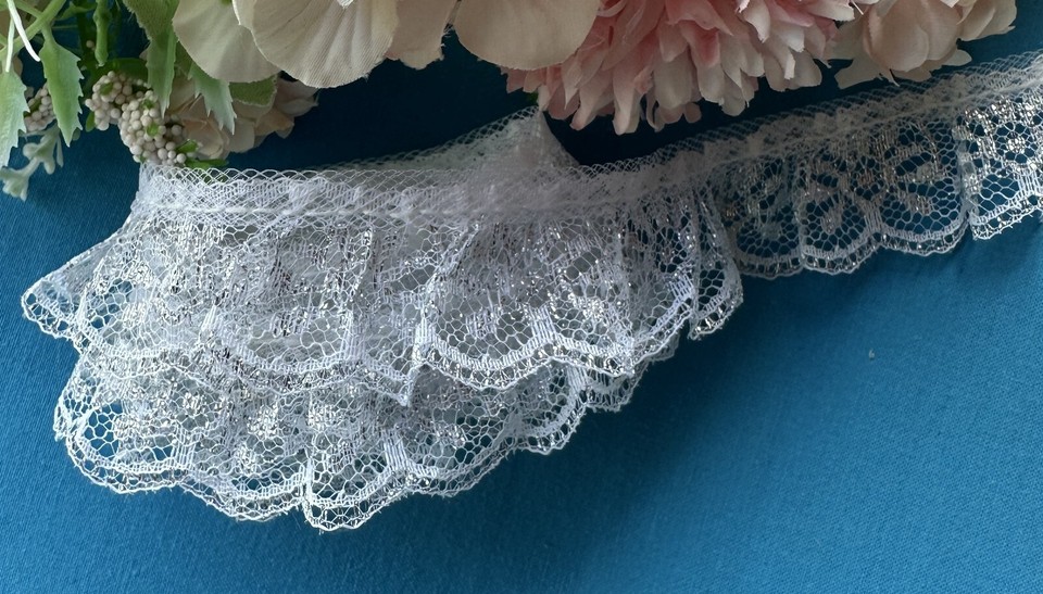 Ruffle Lace Trim 1 inch wide select color price per yard | eBay