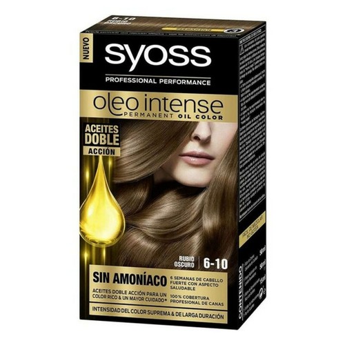 Permanent Dye Syoss Olio Intense Ammonia-free Nº 6,10 Dark Blonde ...