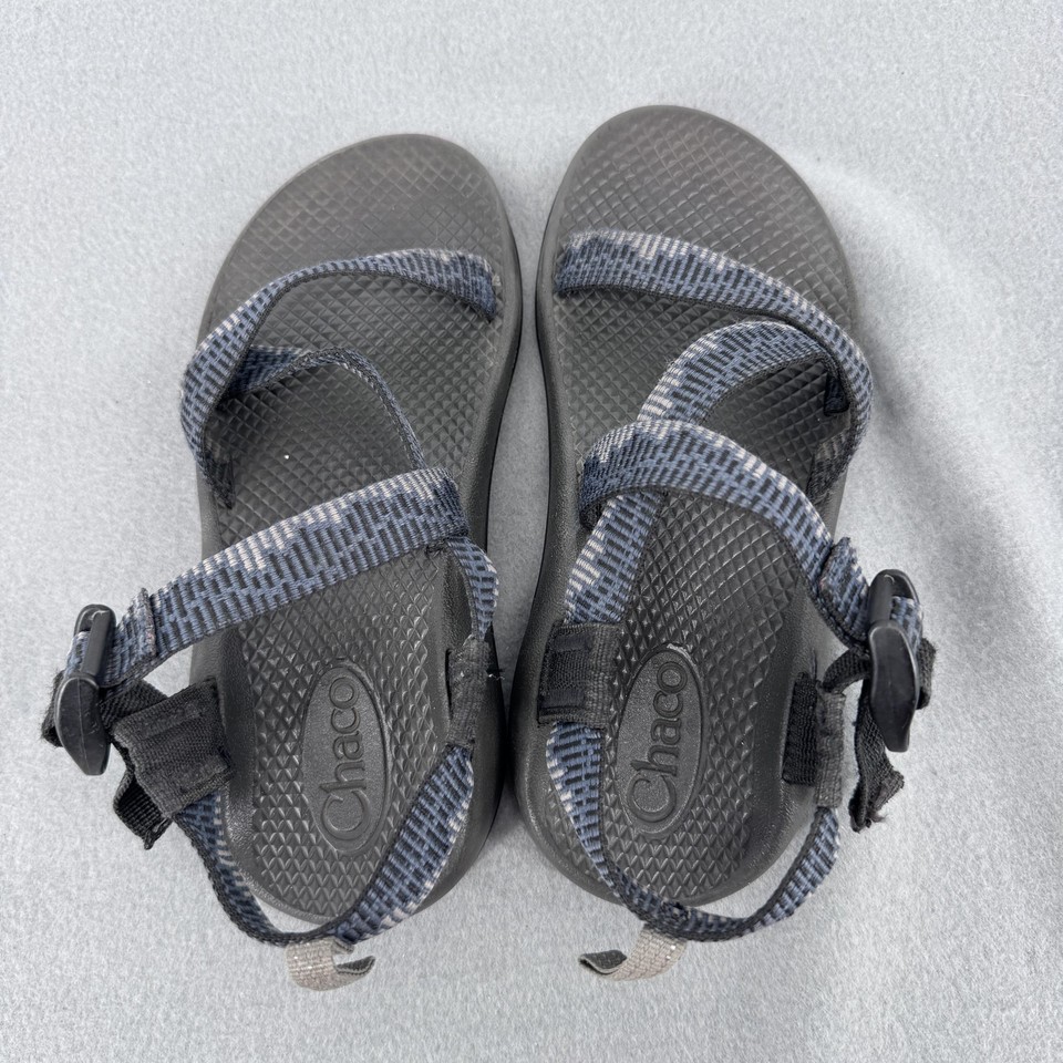 Chaco Sandals Shoes Youth Size 3 Black Gray Strappy Sport Hiking Trail ...