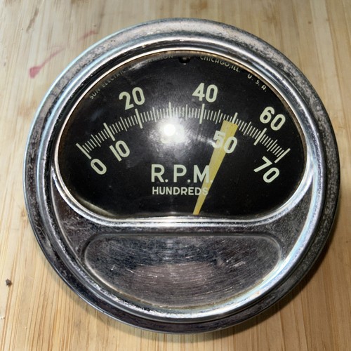 Vintage Sun 7,000 RPM Tachometer RC-71 Tach 7K OEM GM 62 Chevy Impala ...