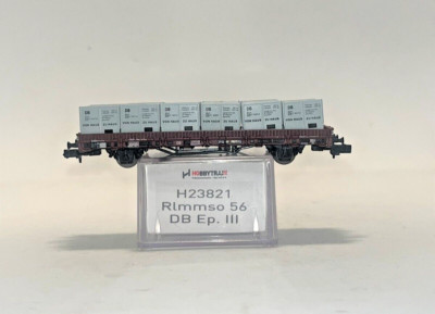 N Scale HobbyTrain H23821 Rlmmso 56 DB Ep.III Freight Carrier Original ...