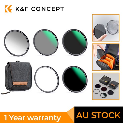 K&F CONCEPT 5 in 1 Magnetic Filter Set 82mm GND8+ND8+ND64+ND1000 ...