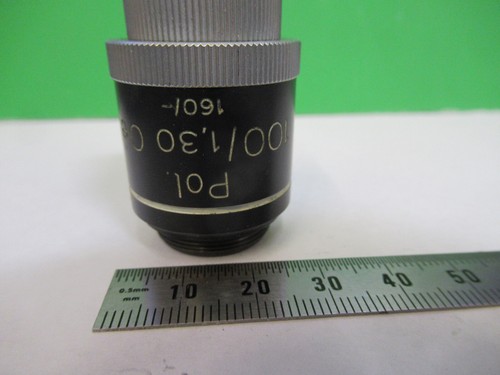 MICROSCOPE POL OBJECTIVE ZEISS WINKEL 100X GERMANY OPTICS AS PICTURED # ...