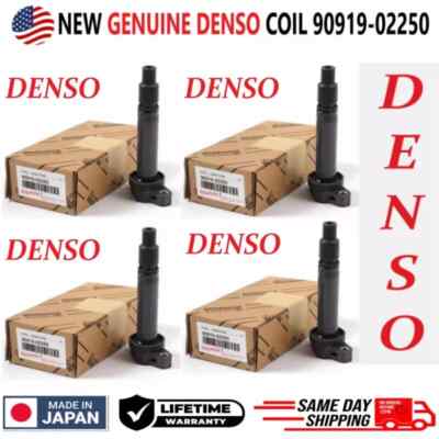 4x GENUINE Ignition-Coil DENSO 673-1309 90919-02250 90919-A2005 For ...