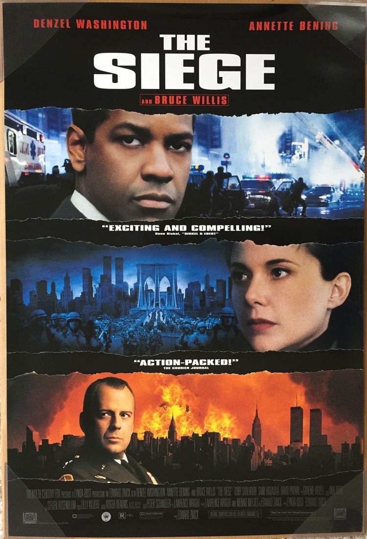 THE SIEGE VIDEO MOVIE POSTER 1 Sided ORIGINAL ROLLED 27x40 DENZEL ...