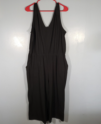 Time & Tru Black Jumper Romper Coolots Sz XL (16-18) Sleeveless Elastic ...