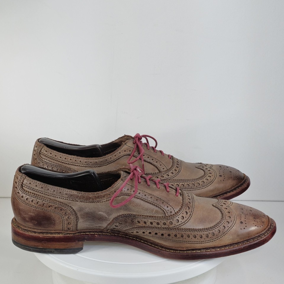 ALLEN EDMONDS NEUMOK OXFORD MENS US 11D WINGTIP BROGUE DISTRESSED ...