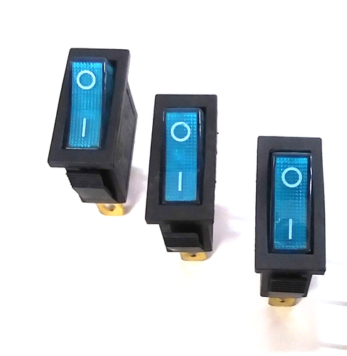 3 BBT 12 volt Lighted Bright Blue on/off Snap-In RV Rocker Switches | eBay