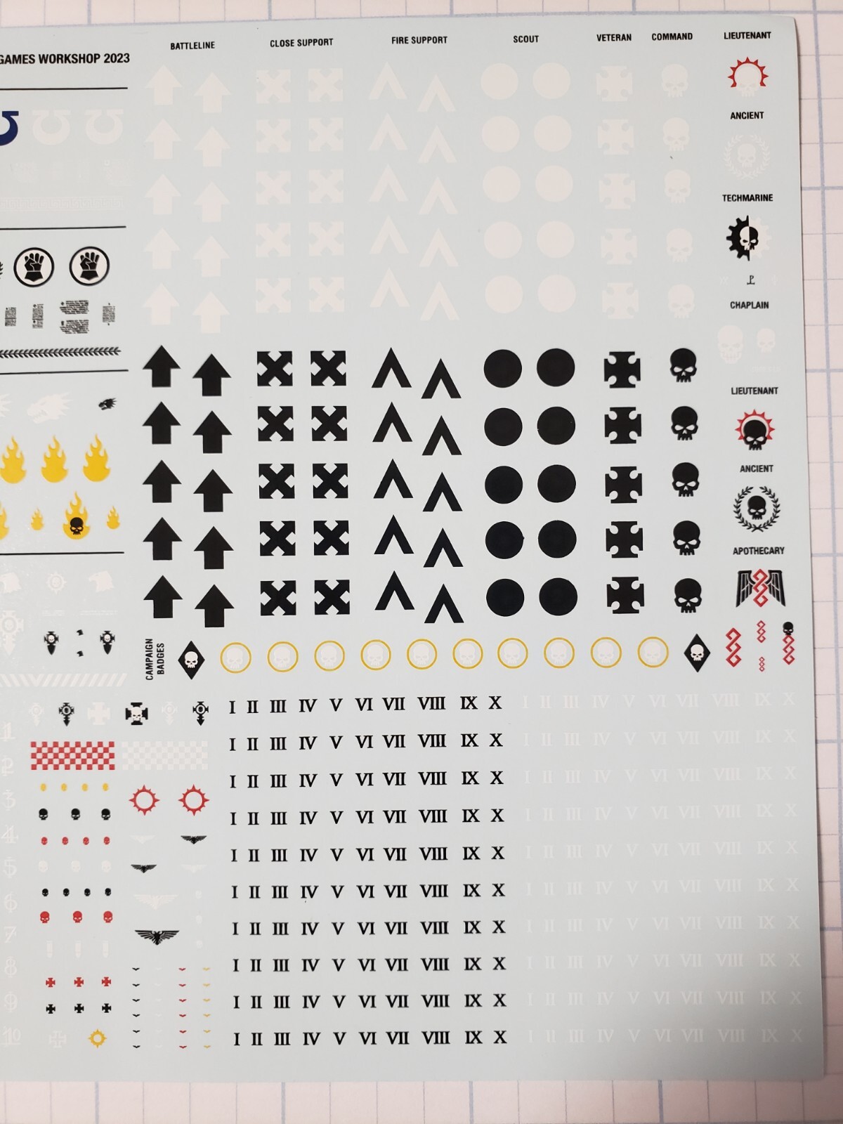 Warhammer 40k Space Marine Bits 10th Edition Chapters Transfer Sheet ...