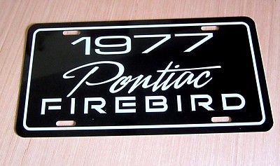 1977 Pontiac Firebird License plate tag 77 esprit coupe formula 350 400 ...