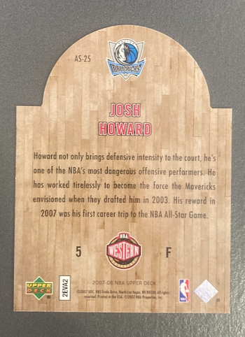 JOSH HOWARD 2007-08 UPPER DECK DIE CUT NBA ALL-STAR | eBay