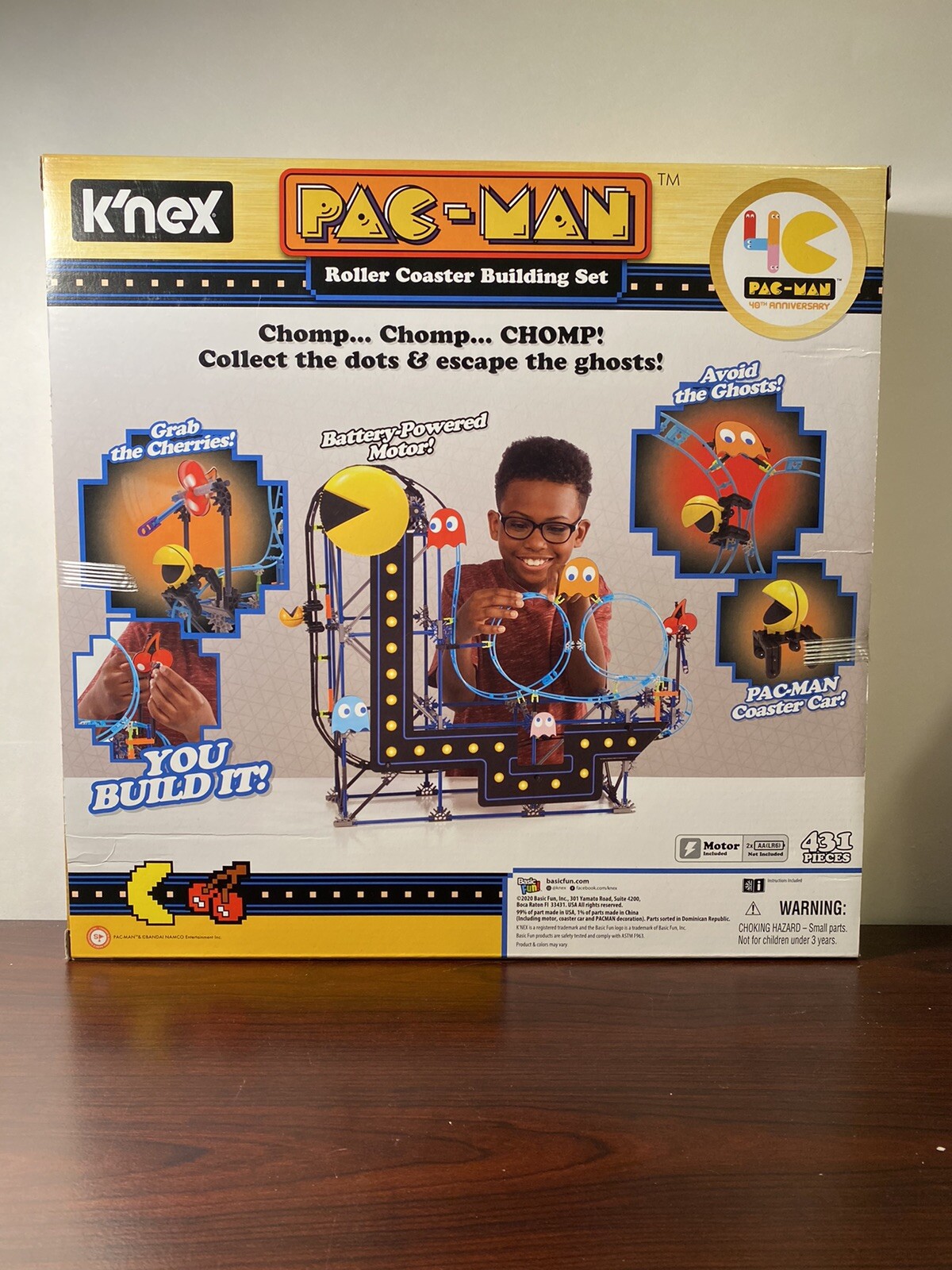 K'NEX Pac-man Roller Coaster Building Set 432 Parts Toy 40th ...