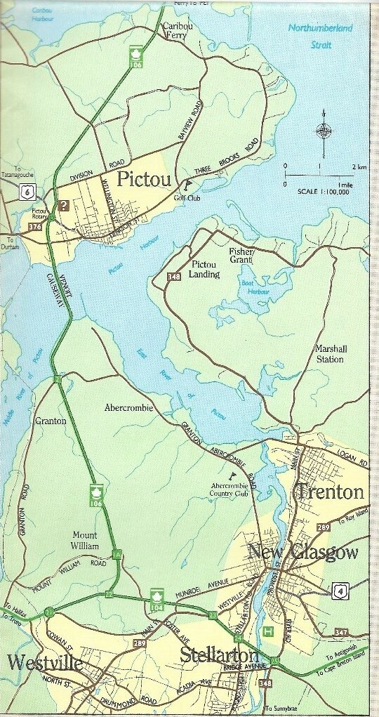 1987 Official Highway Road Map NOVA SCOTIA Cape Breton Halifax Canada ...