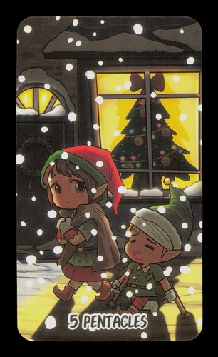 5 Pentacles X'Mas Elf Christmas Land Tarot Card Single | eBay