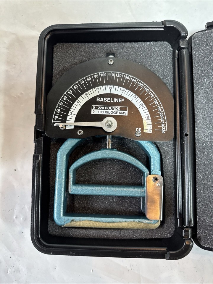 BASELINE SMEDLEY SPRING HAND DYNAMOMETER IN ORIGINAL CASE 220lb | eBay